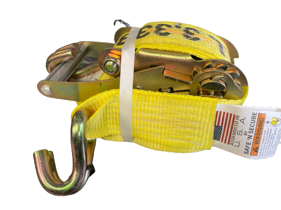 2" X 30' YELLOW STRAP USA MADE WITH JHOOK – Marco's Truck Tarps